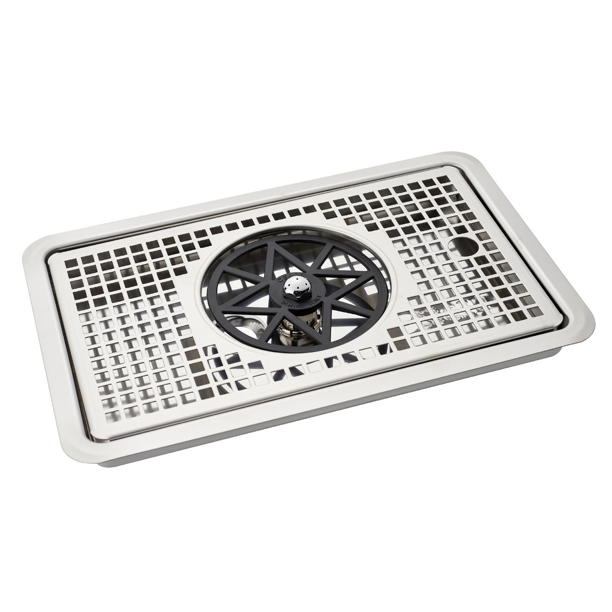 Stainless Steel Recessed Drip Tray with Glass Cleaner and Drain ...